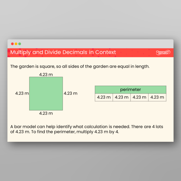 Year 6 Multiply And Divide Decimals In Context Teaching Ppt Resource | Classroom Secrets
