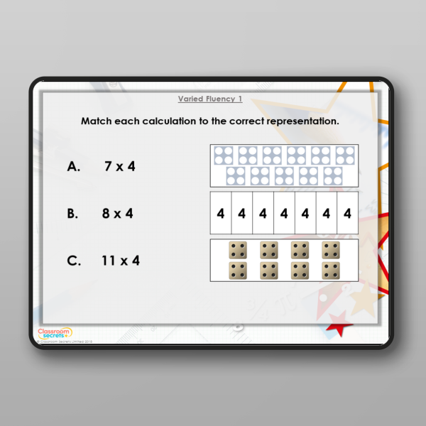 Year 3 The 4 Times Table Modelling Ppt Resource | Classroom Secrets