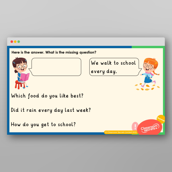 Year 1 What Is A Question Teaching Ppt Resource | Classroom Secrets