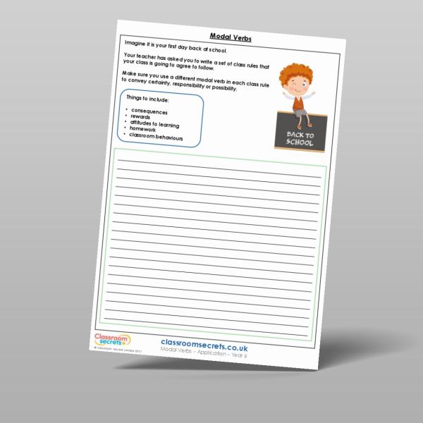 Year 6 Modal Verbs Application Resource | Classroom Secrets