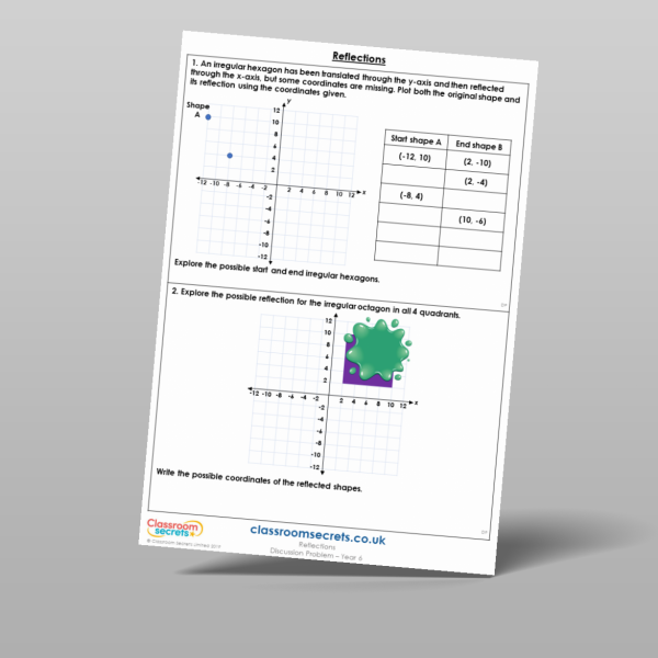 Year 6 Reflections Discussion Problem Resource | Classroom Secrets