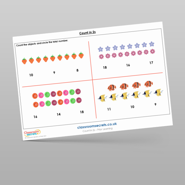 Year 1 Count In 2s Prior Learning Resource | Classroom Secrets