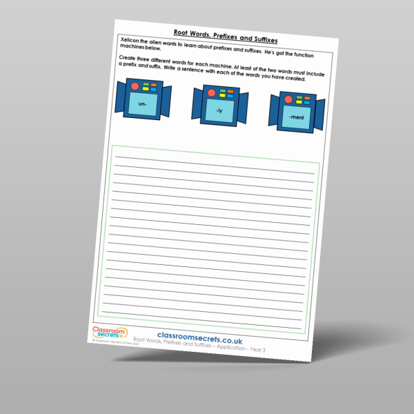 Year 3 Root Words Prefixes And Suffixes Application Resource ...