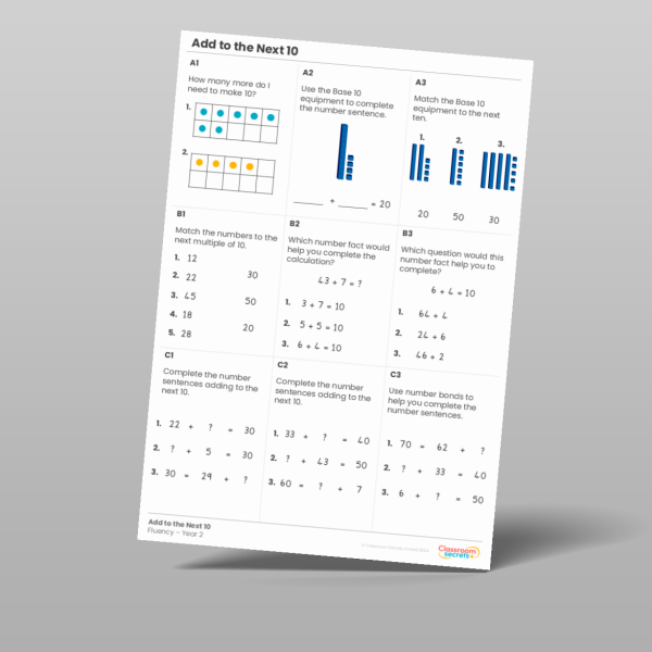 Add to the Next 10 Fluency Matrix Resource | Classroom Secrets