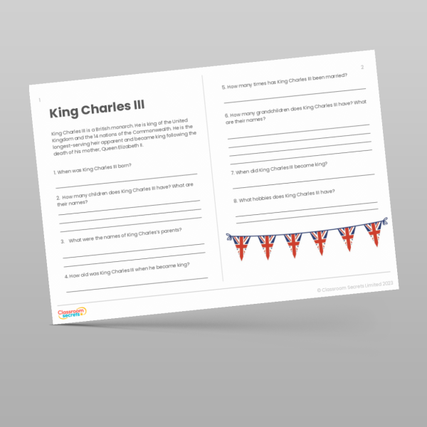 KS2 King Charles Iii Fact File Research Activity Resource | Classroom ...