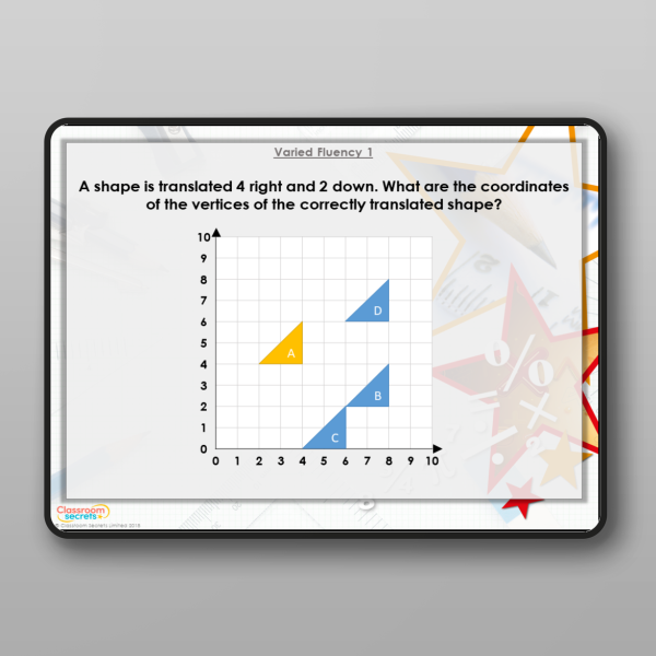 Year 5 Translation With Coordinates Modelling Ppt Resource | Classroom ...