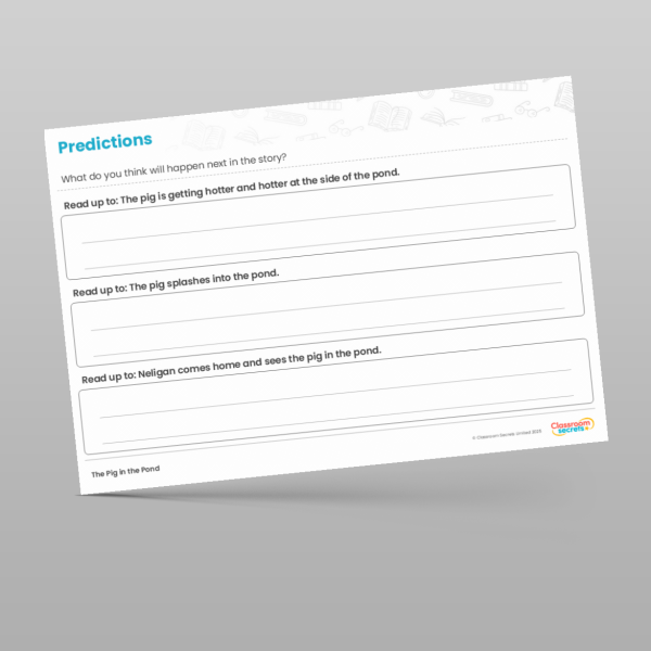 KS1 The Pig In The Pond Writing Unit Predictions Resource | Classroom ...