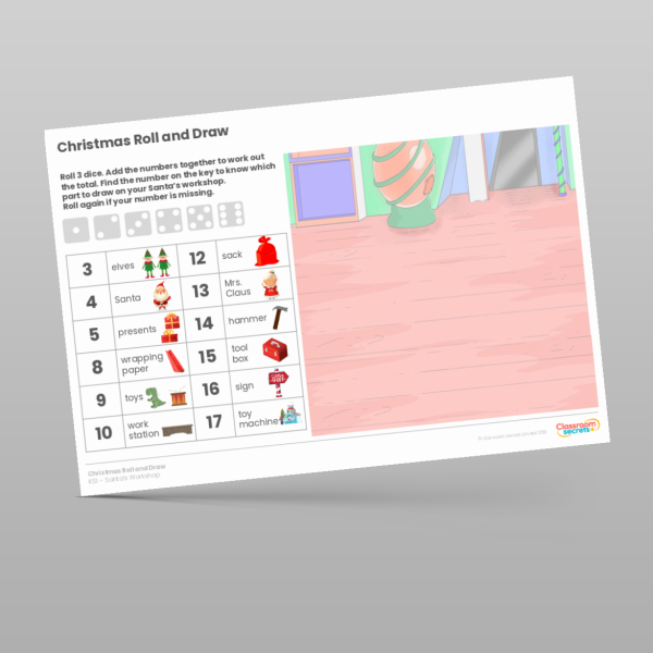 KS1 Christmas Roll And Draw Resource | Classroom Secrets