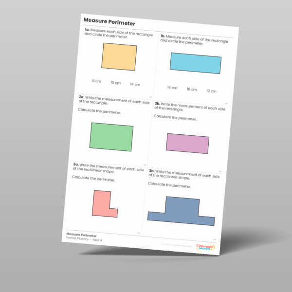 Year 4 Measure Perimeter Varied Fluency Resource | Classroom Secrets