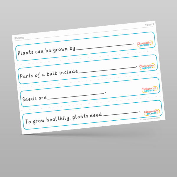 Year 2 Plants Stem Sentences Resource | Classroom Secrets