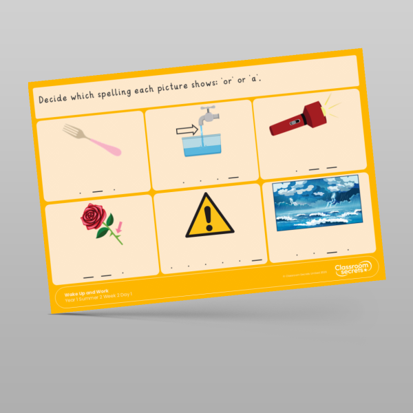 Year 1 Summer 2 Week 2 Wake Up And Work Resource | Classroom Secrets