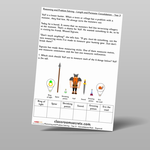 Year 3 Length And Perimeter Consolidation Activity Resource | Classroom ...