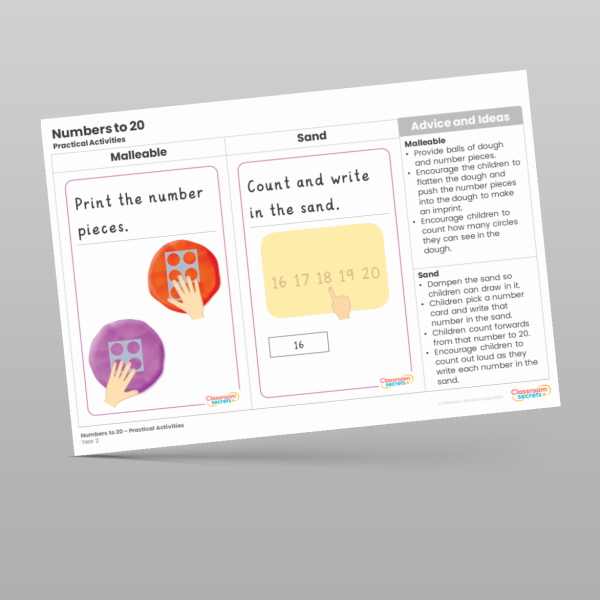 Year 2 Numbers To 20 Practical Activities Resource | Classroom Secrets