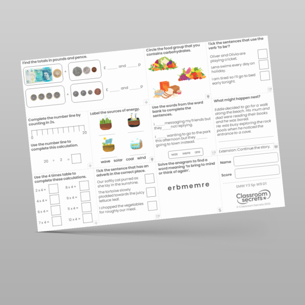 Year 3 Early Morning Work Spring Week 9 Resource | Classroom Secrets