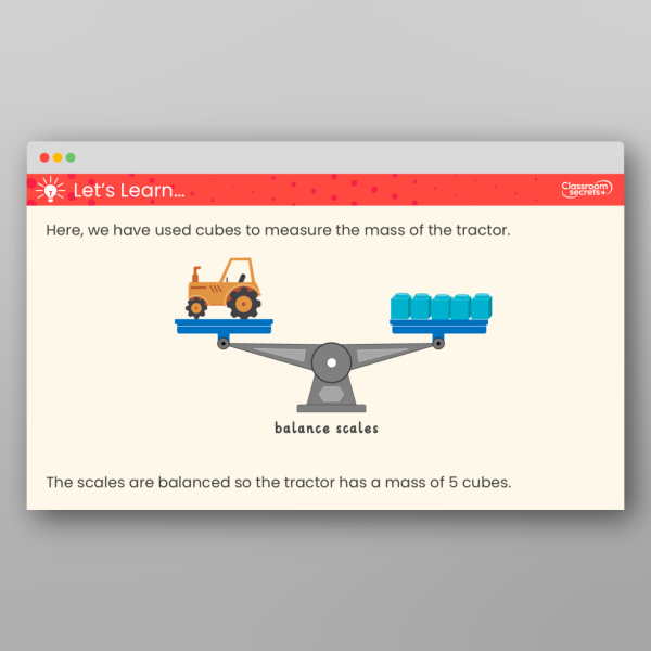 Year 1 Measure Mass Teaching Ppt Resource | Classroom Secrets