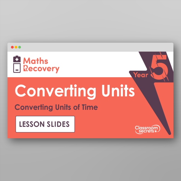Year 5 Convert Units Of Time Lesson Slides Resource | Classroom Secrets