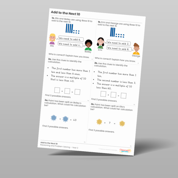 Add to the Next 10 Reasoning and Problem Solving Resource | Classroom ...