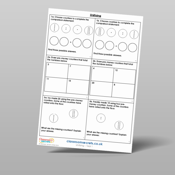 Year 1 Unitising Reasoning And Problem Solving Resource | Classroom Secrets