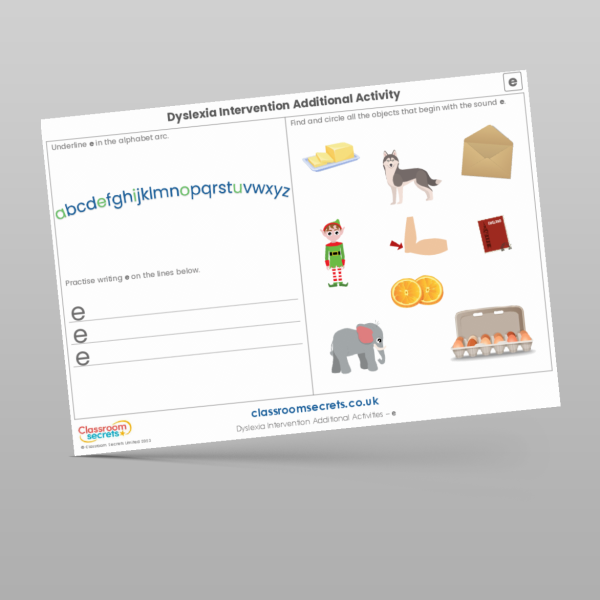 Dyslexia Intervention Programme Additional Activities Week 3 Resource ...