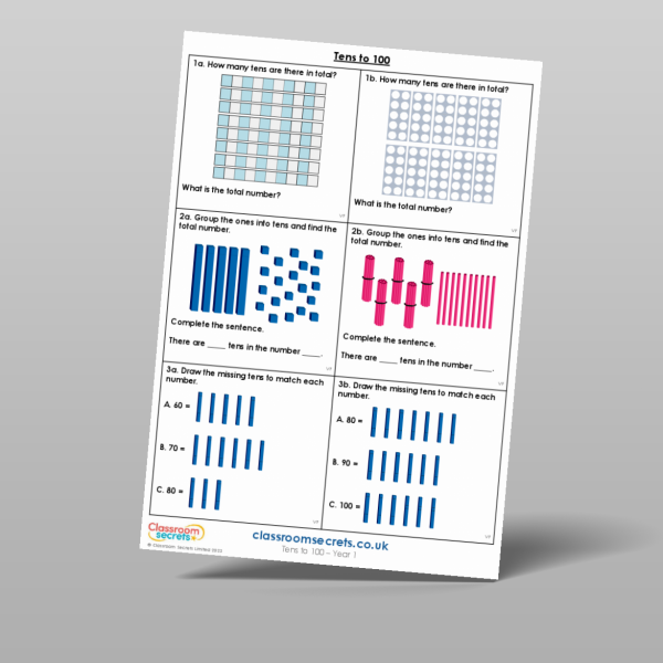 Year 1 Tens To 100 Varied Fluency Resource | Classroom Secrets