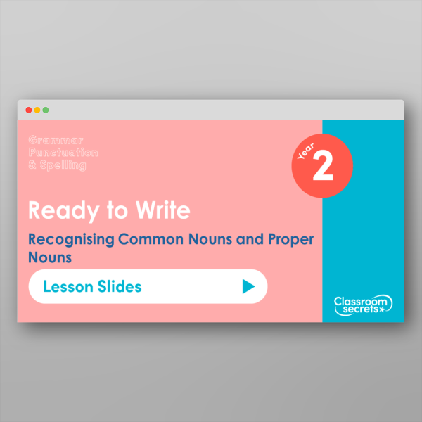 Year 2 Recognising Common Nouns And Proper Nouns Lesson Slides Resource ...