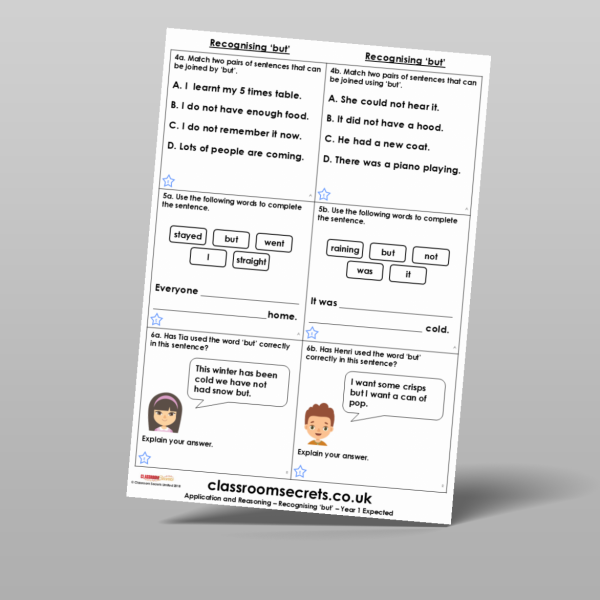 Year 1 Recognising But Application And Reasoning Resource | Classroom ...