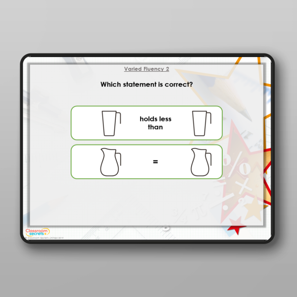 Year 1 Compare Capacity Modelling Ppt Resource | Classroom Secrets Year 1 Compare Capacity Modelling Ppt Resource | Classroom Secrets