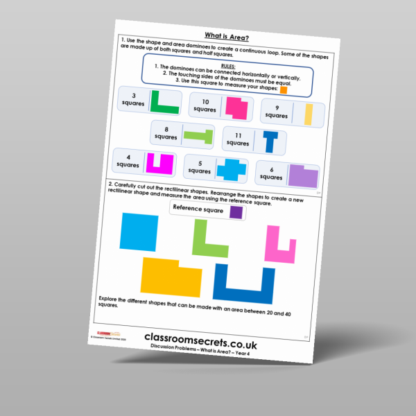 Year 4 What Is Area Discussion Problem Resource | Classroom Secrets