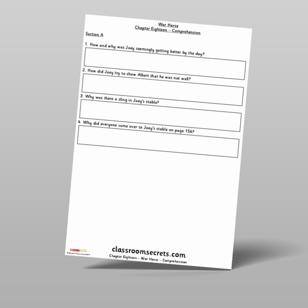 KS2 War Horse Chapter 18 Whole Class Guided Reading Pack Resource ...
