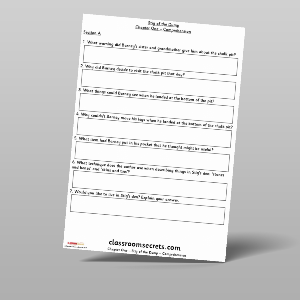 KS2 Stig Of The Dump Chapter 1 Whole Class Guided Reading Pack Resource ...