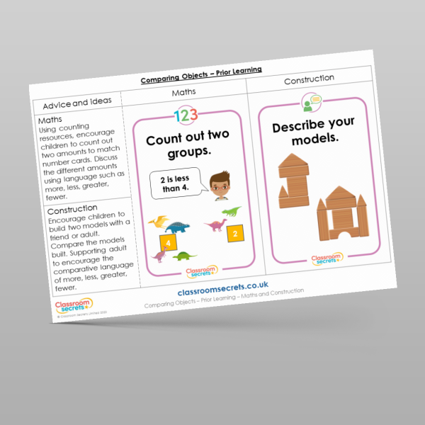 Year 1 Comparing Objects Prior Learning Resource | Classroom Secrets
