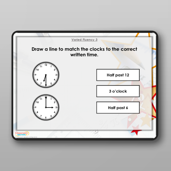 Year 2 O Clock And Half Past Modelling Ppt Resource | Classroom Secrets