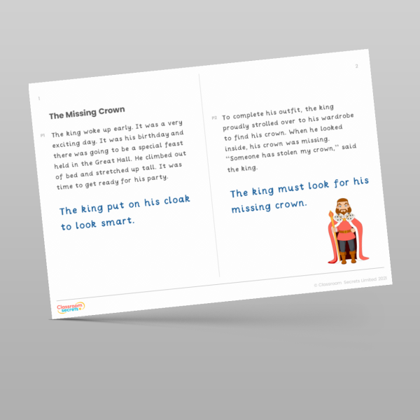 Year 1 Reading Skills The Missing Crown Resource | Classroom Secrets
