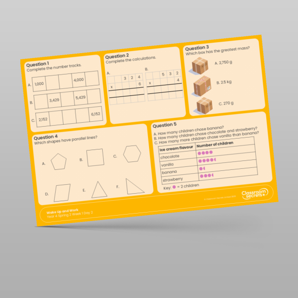 Year 4 Spring 2 Week 1 Wake Up And Work Resource | Classroom Secrets