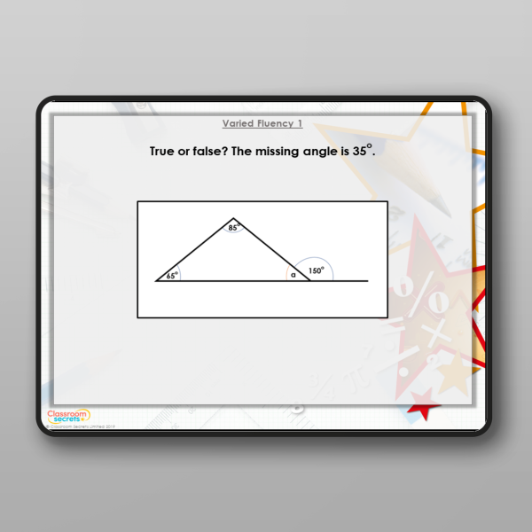 Year 6 Angles In A Triangle Missing Angles Modelling Ppt Resource ...