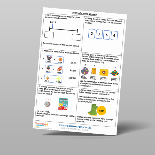 Year 4 Estimate With Money Mixed Activity Resource | Classroom Secrets