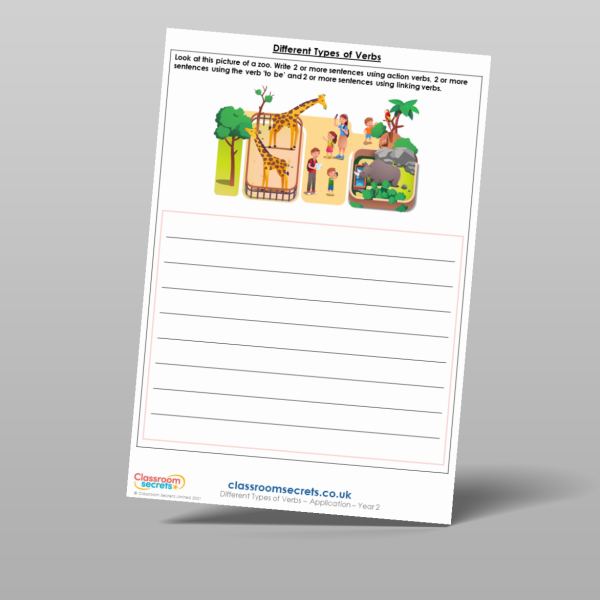Year 2 Different Types Of Verbs Application Resource | Classroom Secrets