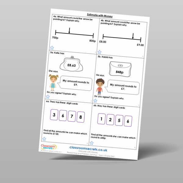 Year 4 Estimate With Money Reasoning And Problem Solving Resource | Classroom Secrets