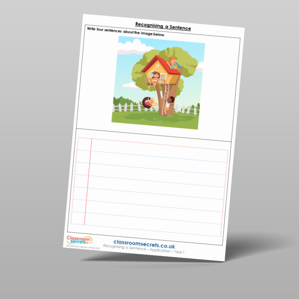 Year 1 Recognising A Sentence Application Resource Classroom Secrets