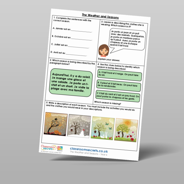 Year 6 The Weather And Seasons Main Activity Resource | Classroom Secrets