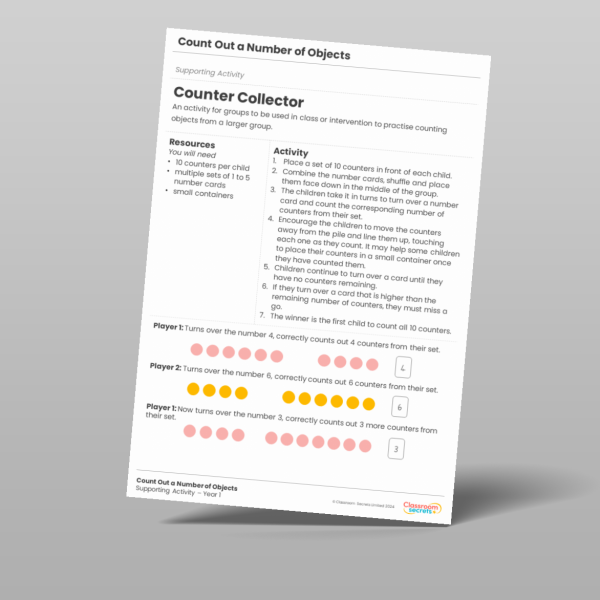 Year 1 Count Out A Number Of Objects Varied Fluency 2 Resource ...
