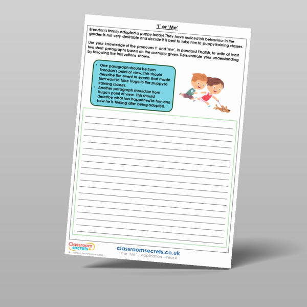 Year 4 I Or Me Application Resource | Classroom Secrets
