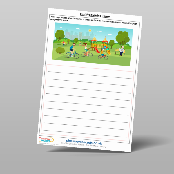 Year 2 Past Progressive Tense Application Resource | Classroom Secrets