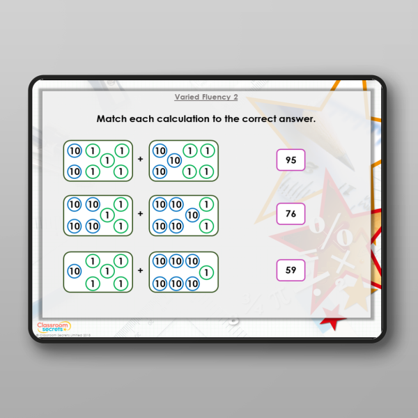 Year 2 Add Two 2 Digit Numbers Not Across A 10 Modelling Ppt Resource ...