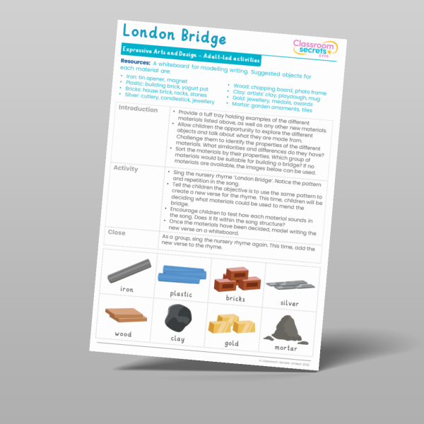 Eyfs London Bridge Expressive Arts And Design Resource | Classroom Secrets