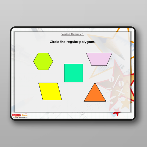 Year 5 Regular And Irregular Polygons Modelling Powerpoint Resource ...