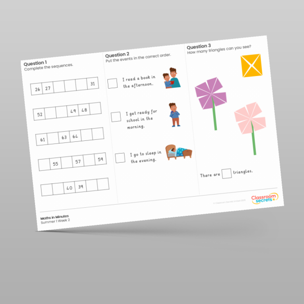 Year 1 Summer 1 Week 2 Maths In Minutes Resource | Classroom Secrets