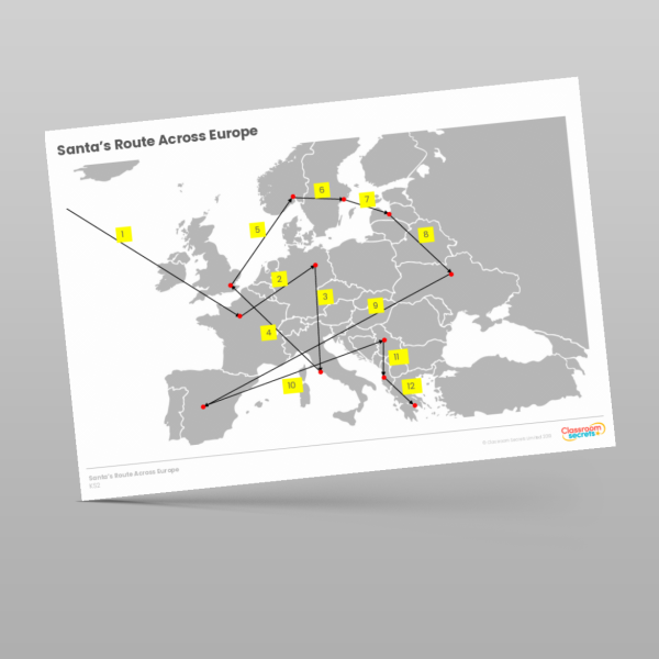 KS2 Santa S Route Across Europe Resource | Classroom Secrets