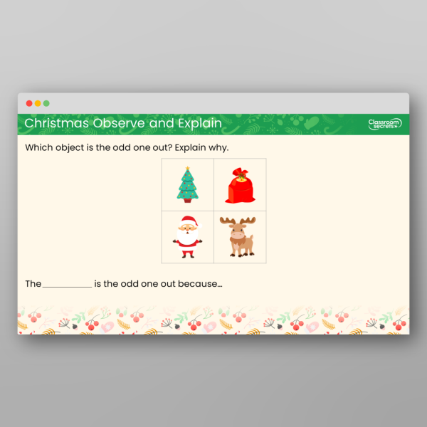 Year 1 Christmas Observe And Explain Activity Resource | Classroom Secrets