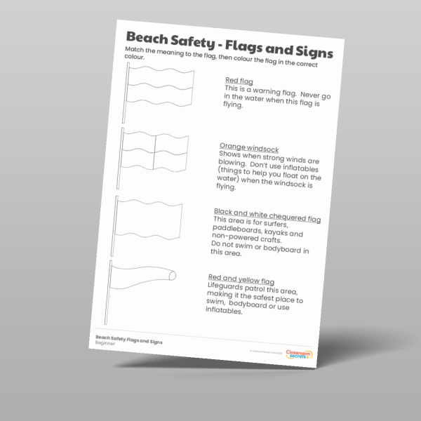 KS1 And Ks2 Beach Safety Flags And Signs Resource | Classroom Secrets